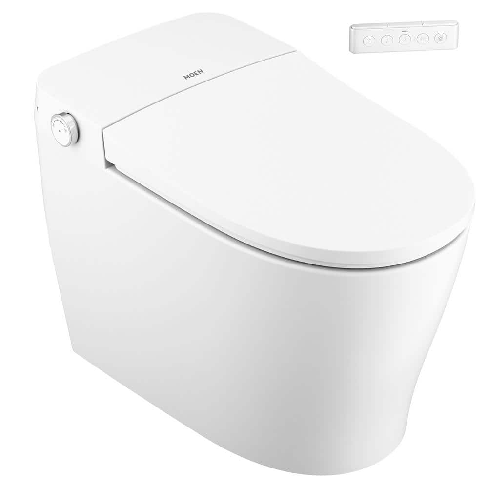 MOEN 2-Series Elongated Bidet Toilet in White - Advanced Cleansing & S ...