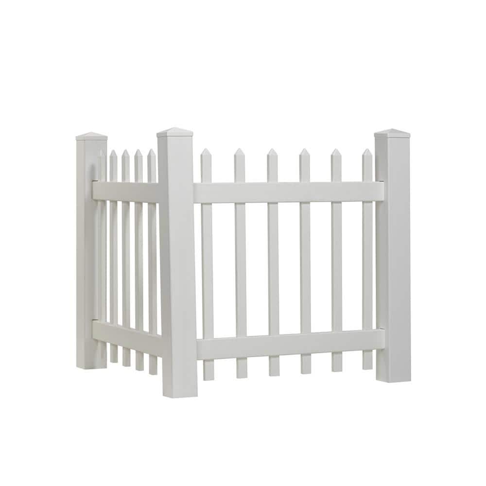 Outdoor Essentials Chelsea 3x3 White Vinyl Spaced Picket Fence Panel ...
