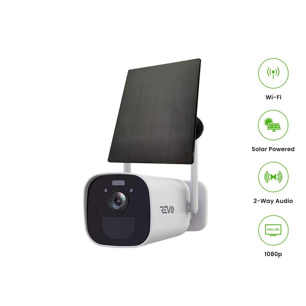 Revo Wireless Battery Operated Solar 1080p Indoor/Outdoor Standard Sec ...