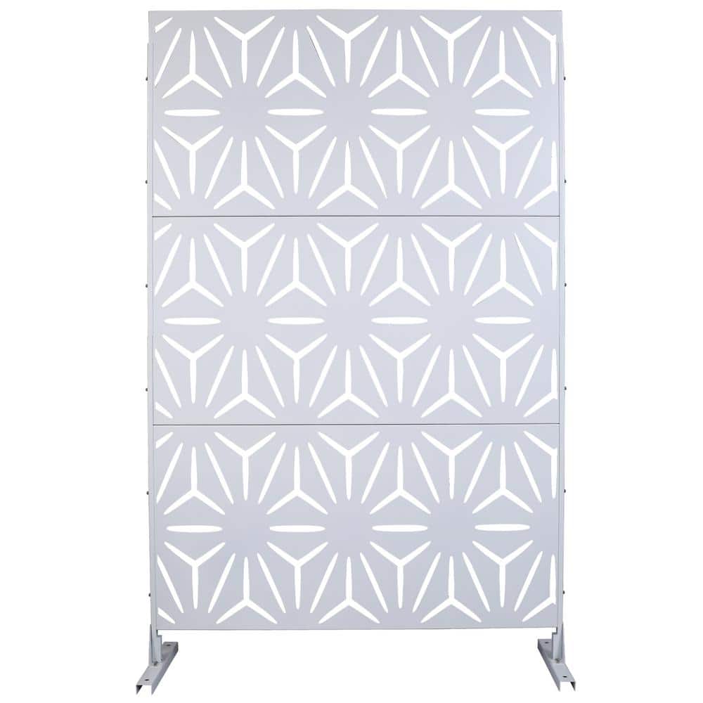 Sudzendf Outdoor and Indoor Freestanding Decorative Privacy Screen Met ...
