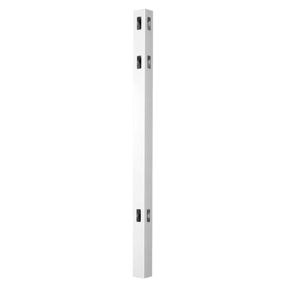 Veranda Pro Series 4x4x8 White Vinyl Lafayette Corner Fence Post ...