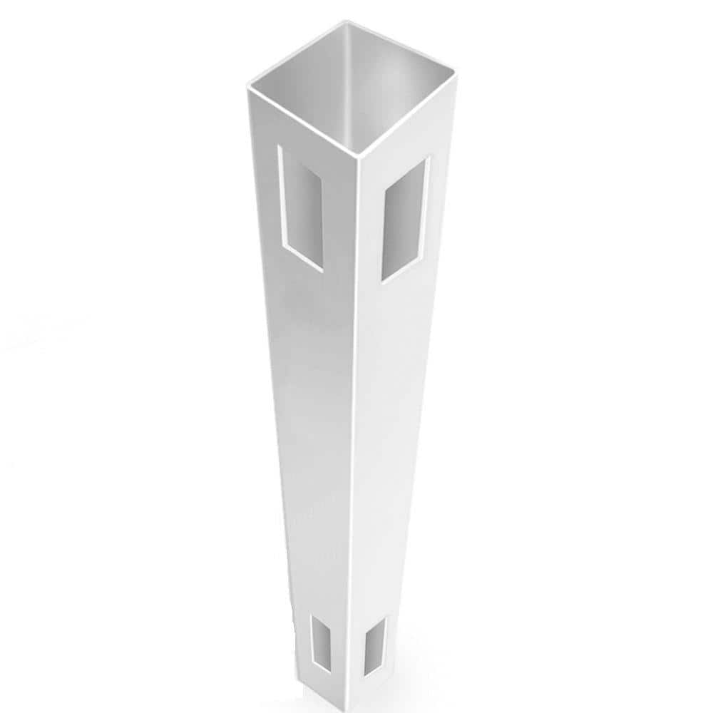Veranda Linden 9 ft. White Vinyl Corner Fence Post – Super Arbor