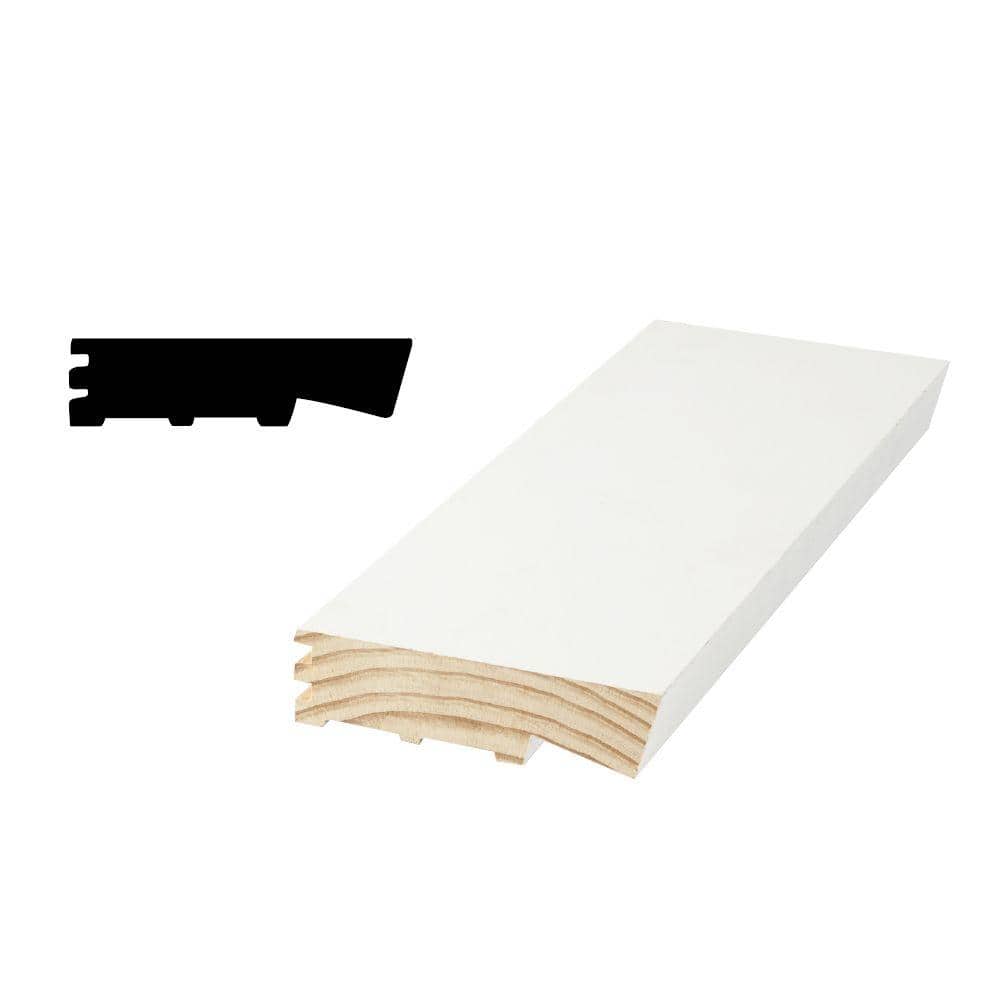 Woodgrain Millwork WG WDS2 1-1/4 in. x 4-3/4 in. x 96 in. Primed Finge ...