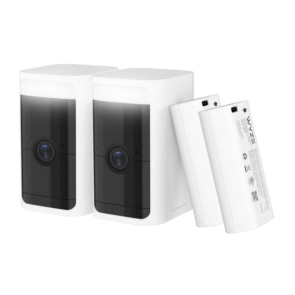 Wyze Battery Cam Pro 2-Pack, Wireless Indoor/Outdoor Home Security Cam ...