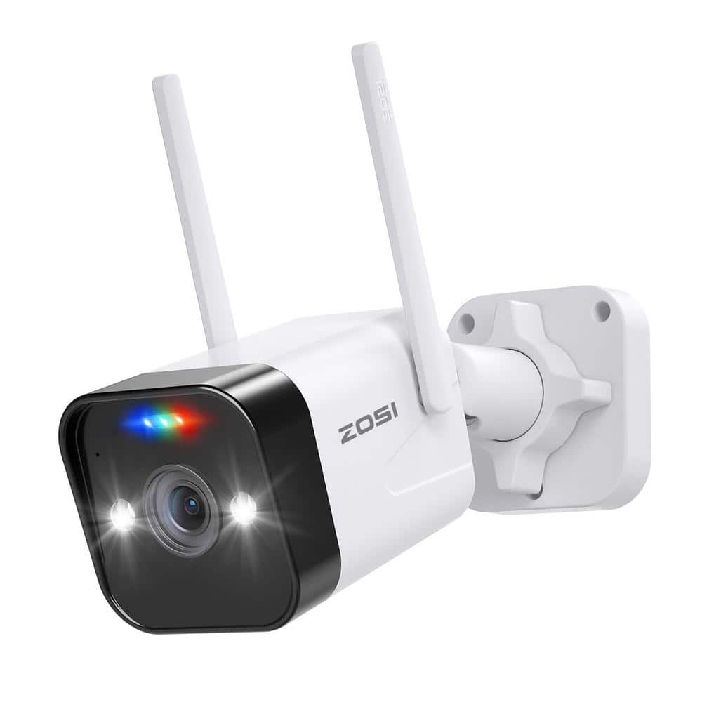 ZOSI 4MP 2.5K Wired Wi-Fi Outdoor Home Security Camera Plug-In, 2-Way ...