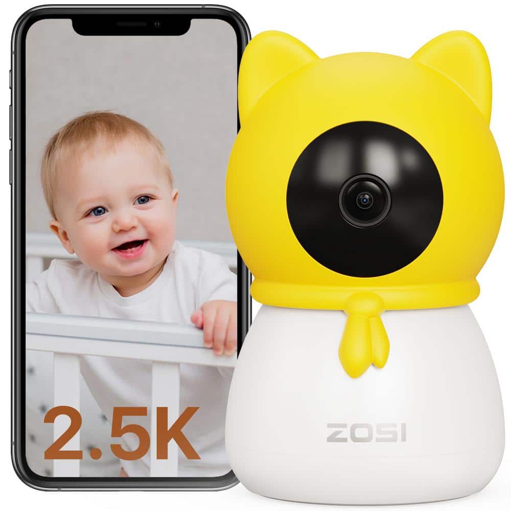 ZOSI C516 2.5K 4MP Indoor Smart Plug-in Home Security Camera with 360 ...