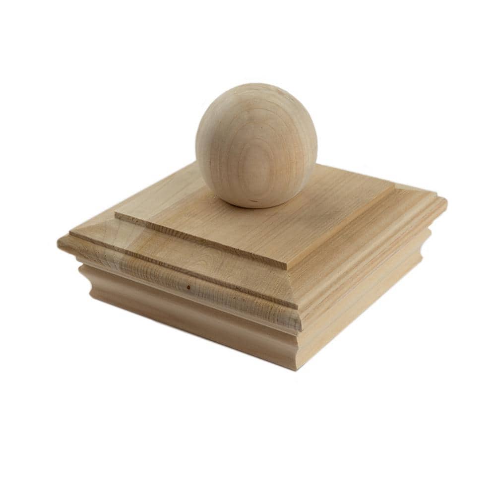 Deckorators 6 in. x 6 in. Newport Ball Top Cedar Wood Post Cap – Super ...