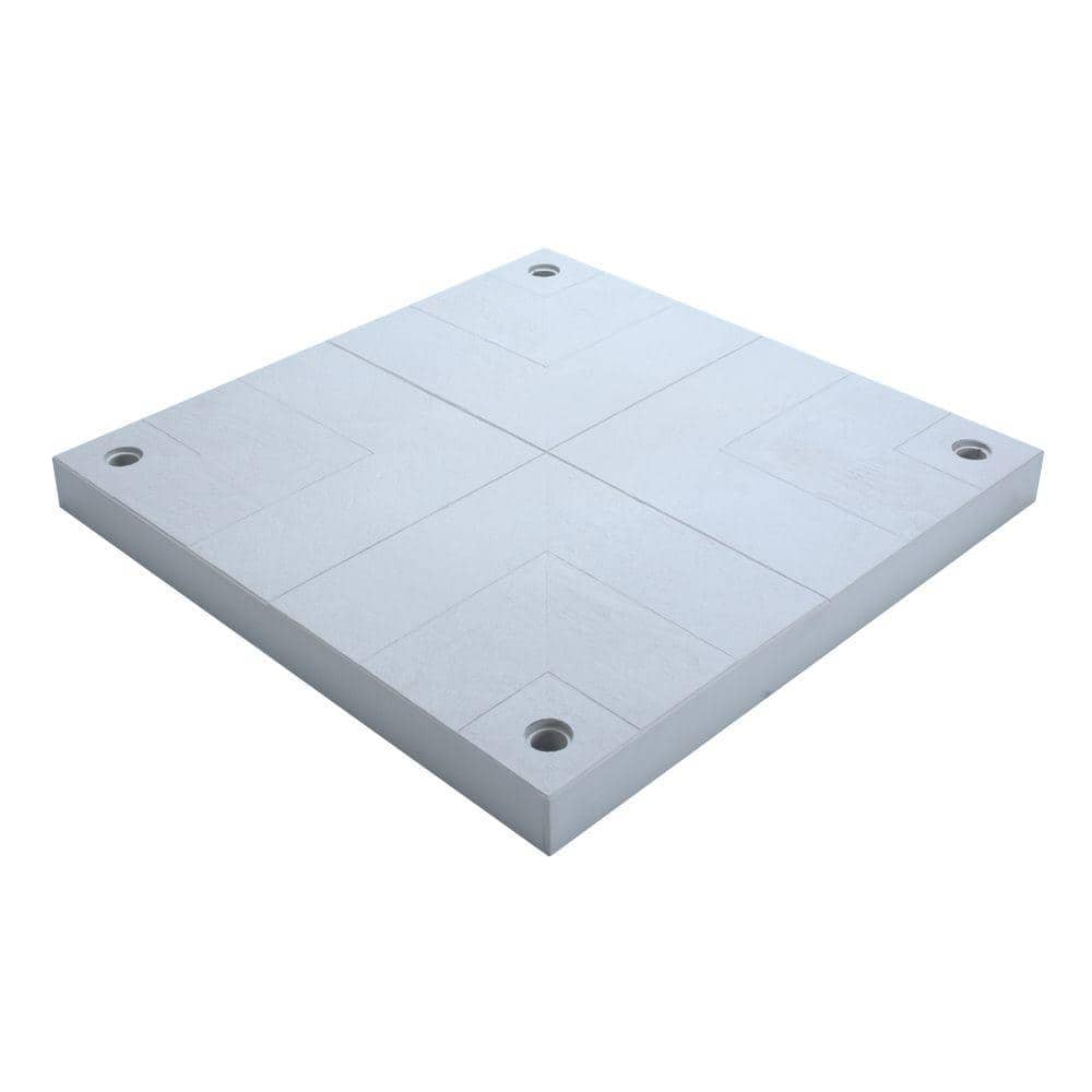UDECX Flint Grey 40 in. x 40 in. Modular Patio Deck Surface Pad – Super ...