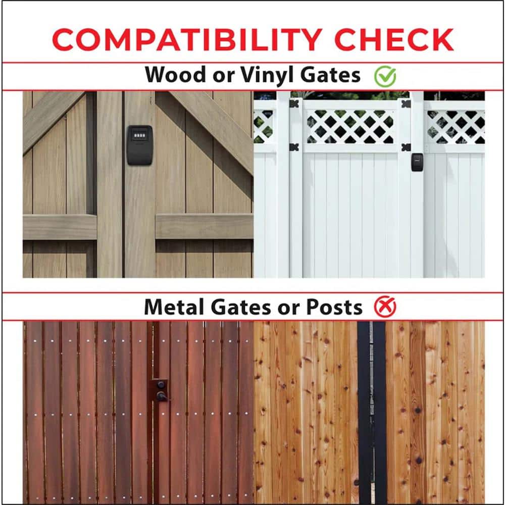 YARDLOCK Keyless Gate Lock XLB Kit, Black – Super Arbor