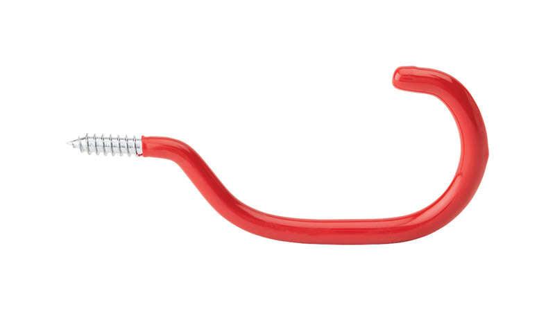 National Hardware 5.88 in. L Vinyl Coated Red Steel Bicycle Hook 40 lb ...