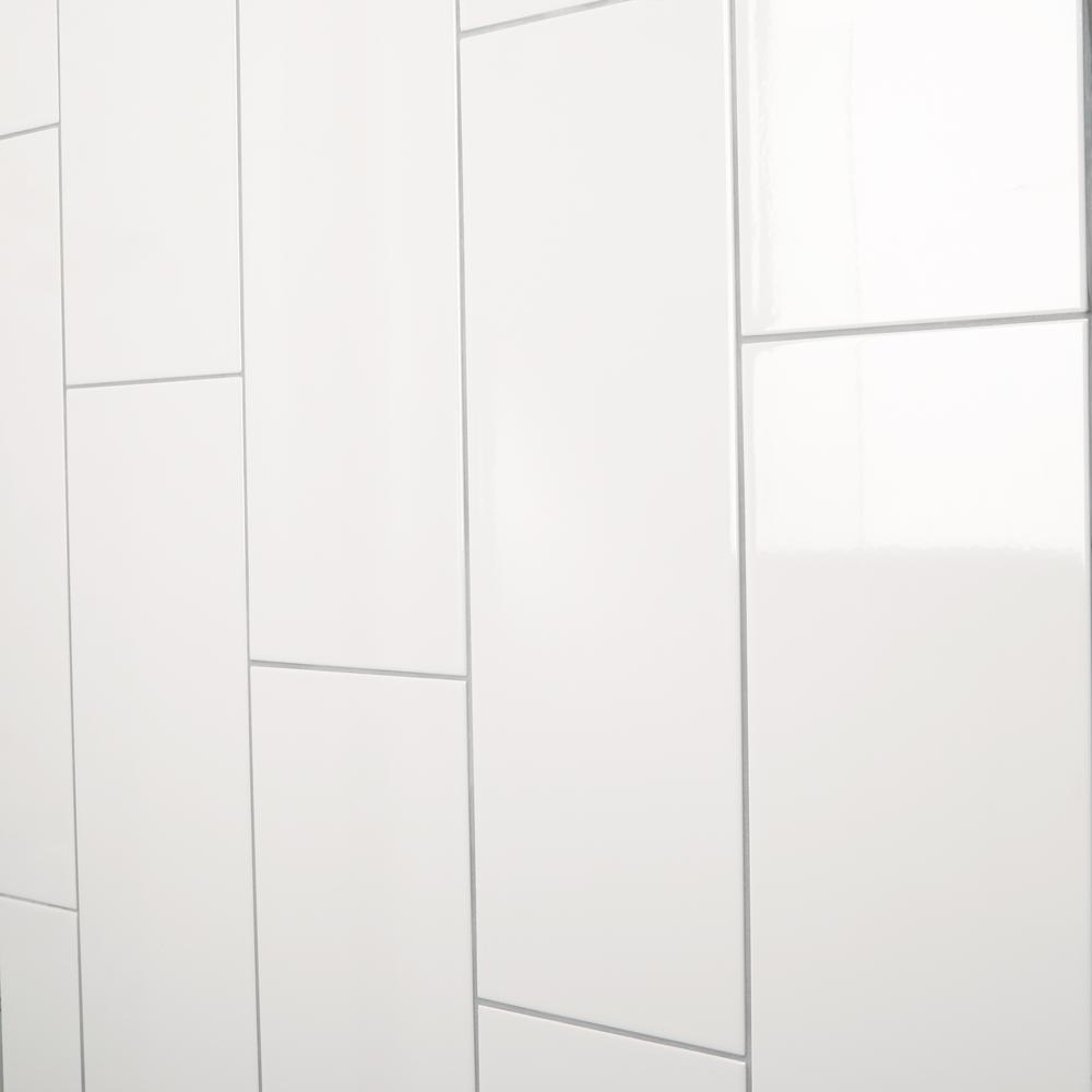 Daltile Restore Bright White 8 in. x 24 in. Ceramic Wall Tile (13.3 sq ...
