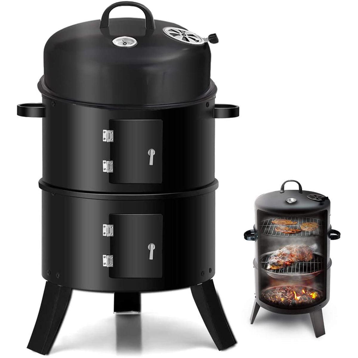 Portable Charcoal Grill 2 tier Outdoor Stove Grills Multifunctional Fi ...