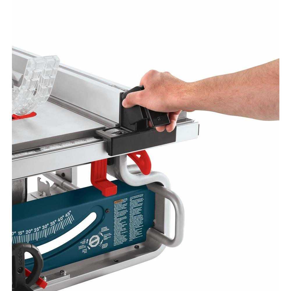 15 Amp 10 in. Corded Portable Worksite Bench Table Saw with Smart Guar ...
