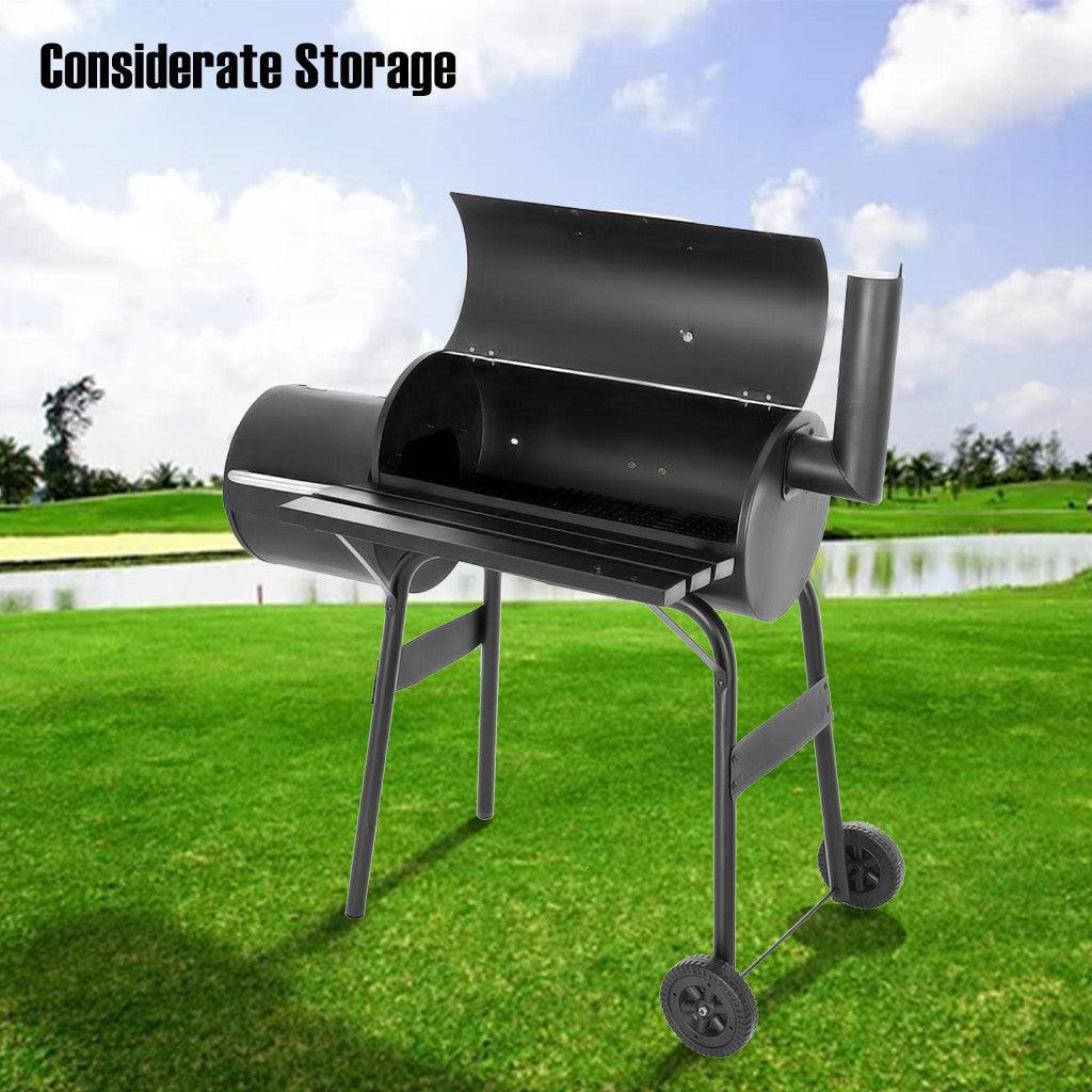 Portable Backyard Charcoal BBQ Grill And Offset Smoker Combo Backyard ...