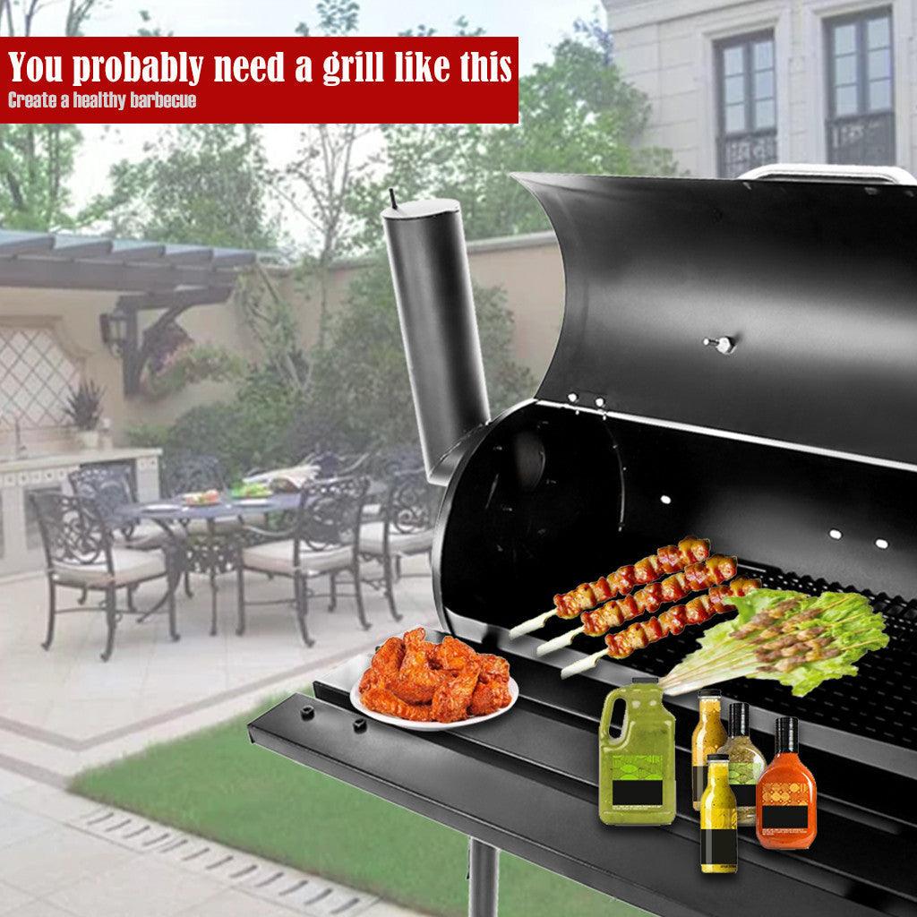 Portable Backyard Charcoal BBQ Grill And Offset Smoker Combo Backyard ...