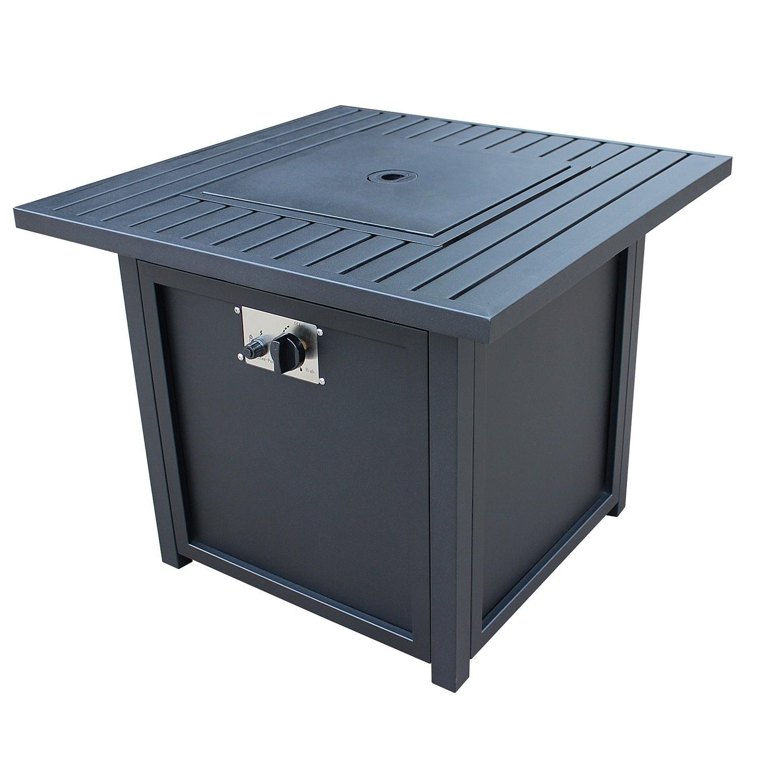 Lemonbest Endless Summer 30" Outdoor Propane Gas Rock Top Fire Pit Tab ...