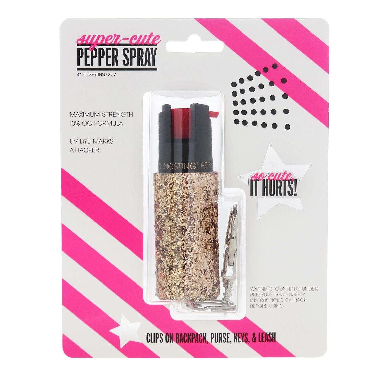 Blingsting Super-cute Rose Gold Plastic Pepper Spray – Super Arbor