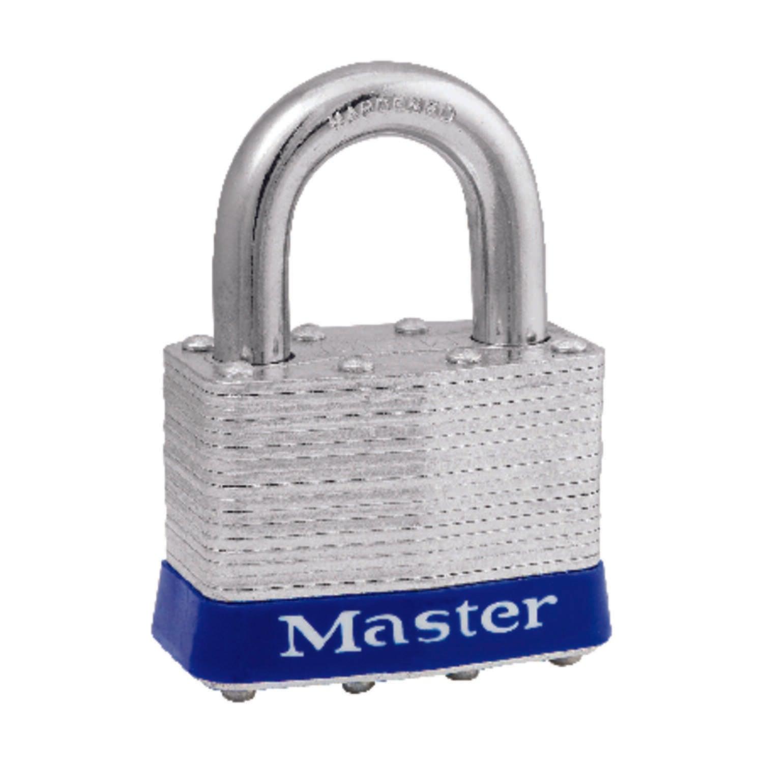 Master Lock 1-1/2 in. H X 1-1/8 in. W X 2 in. L Laminated Steel 4-Pin ...
