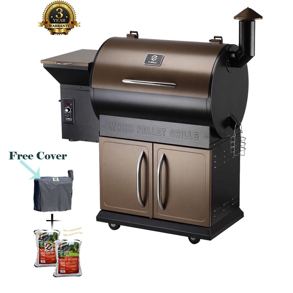Grills Wood Pellet Grill & Smoker with Patio Cover, 7 in 1- Grill,700 ...