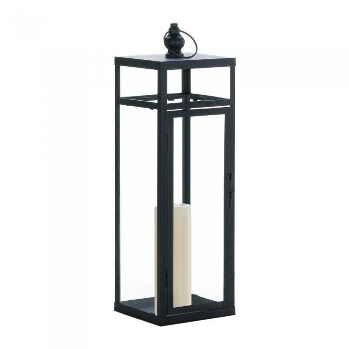 LARGE BLACK DRAMATIC GEOMETRY LANTERN – Super Arbor