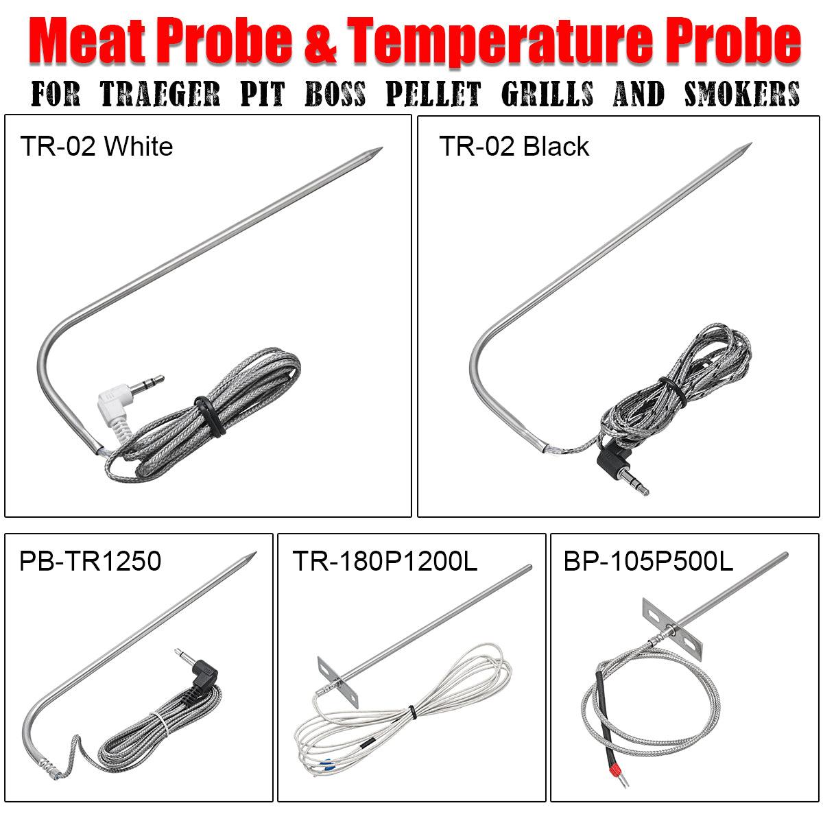 Replacement Meat Probe Temperature Probes BBQ For Traeger Pit Boss Pel ...