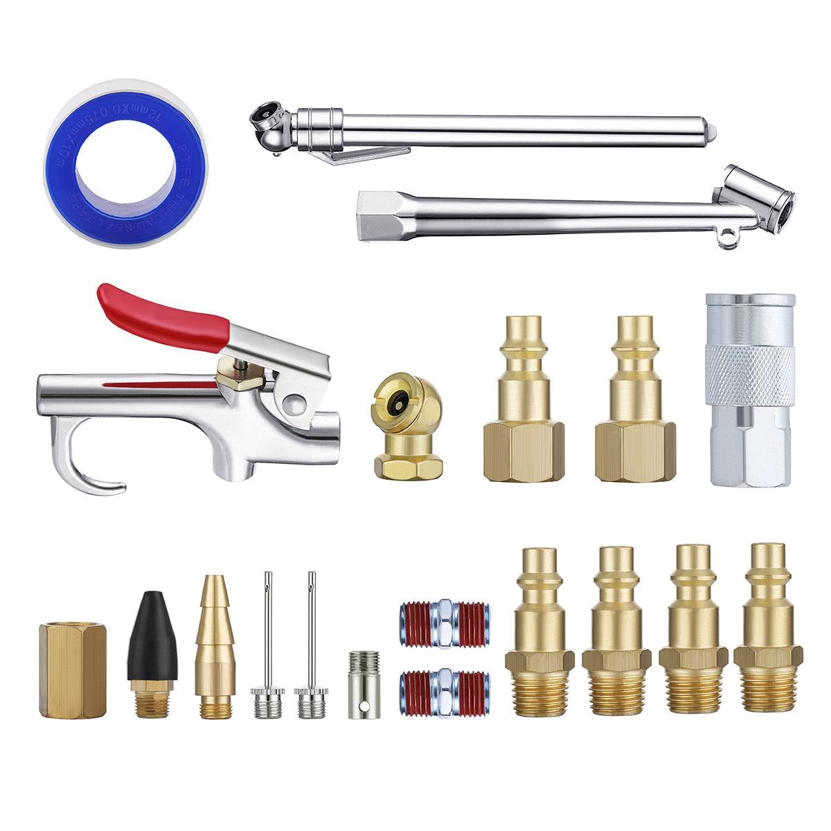 20Pcs Air Tool Accessory Kit Air Hose Fittings 1/4" NPT Air Compressor ...